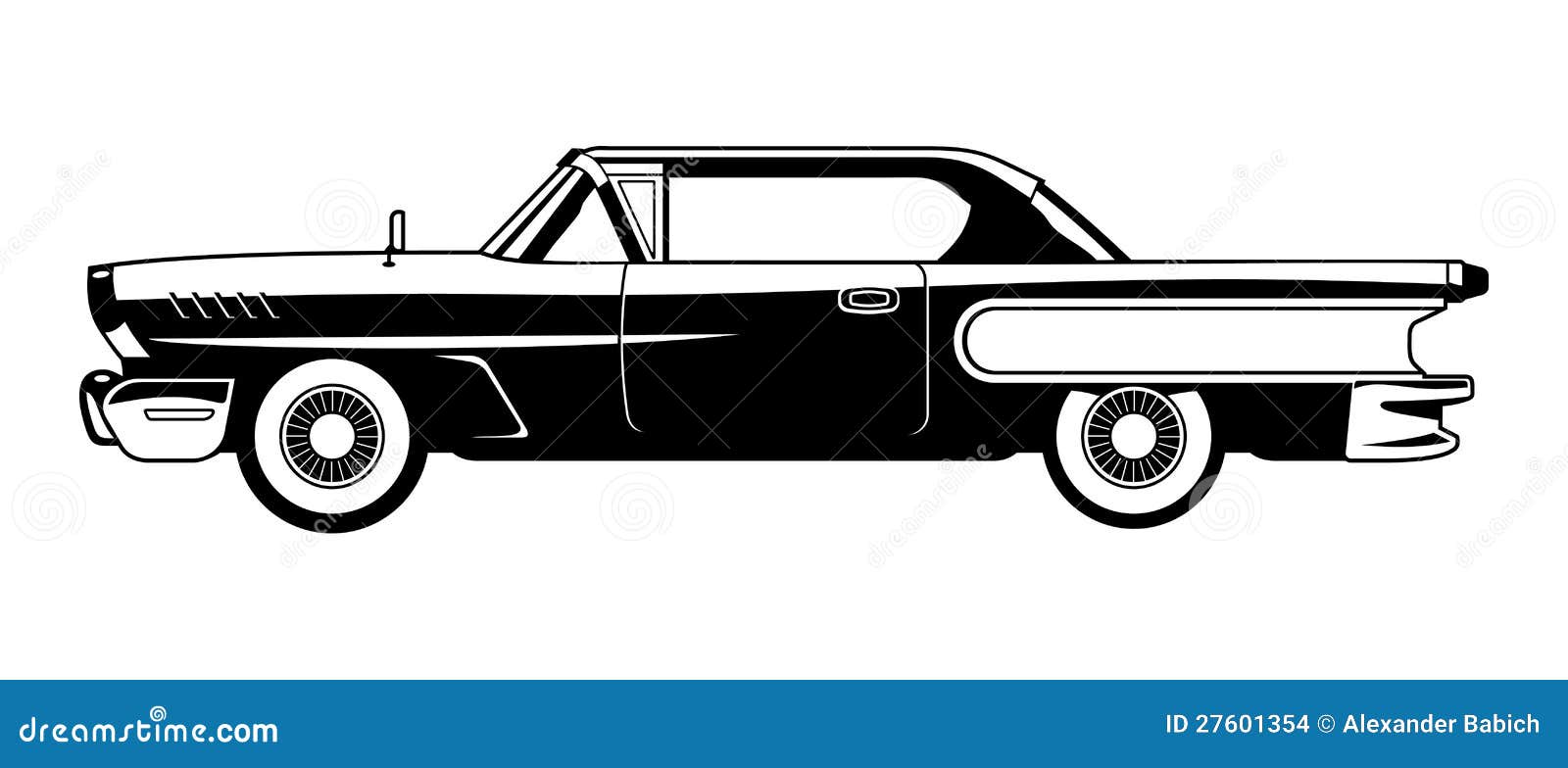 Klassiska bilar - 60-tal vektor illustrationer. Illustration av ...