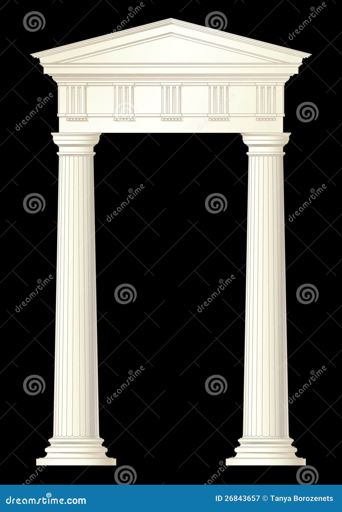 Klassiska kolonner vektor illustrationer. Illustration av arkitektonisk ...