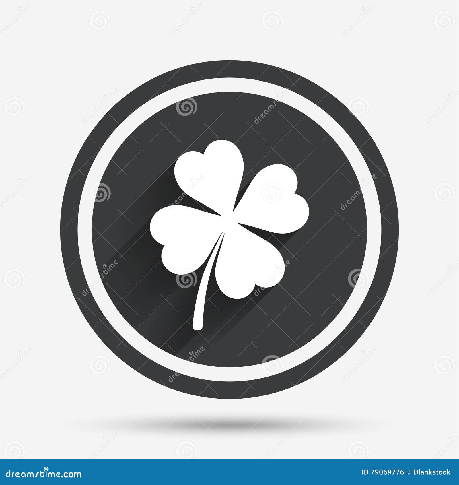 Klaver Met Vier Bladerenteken St Patrick Symbool Vector Illustratie ...