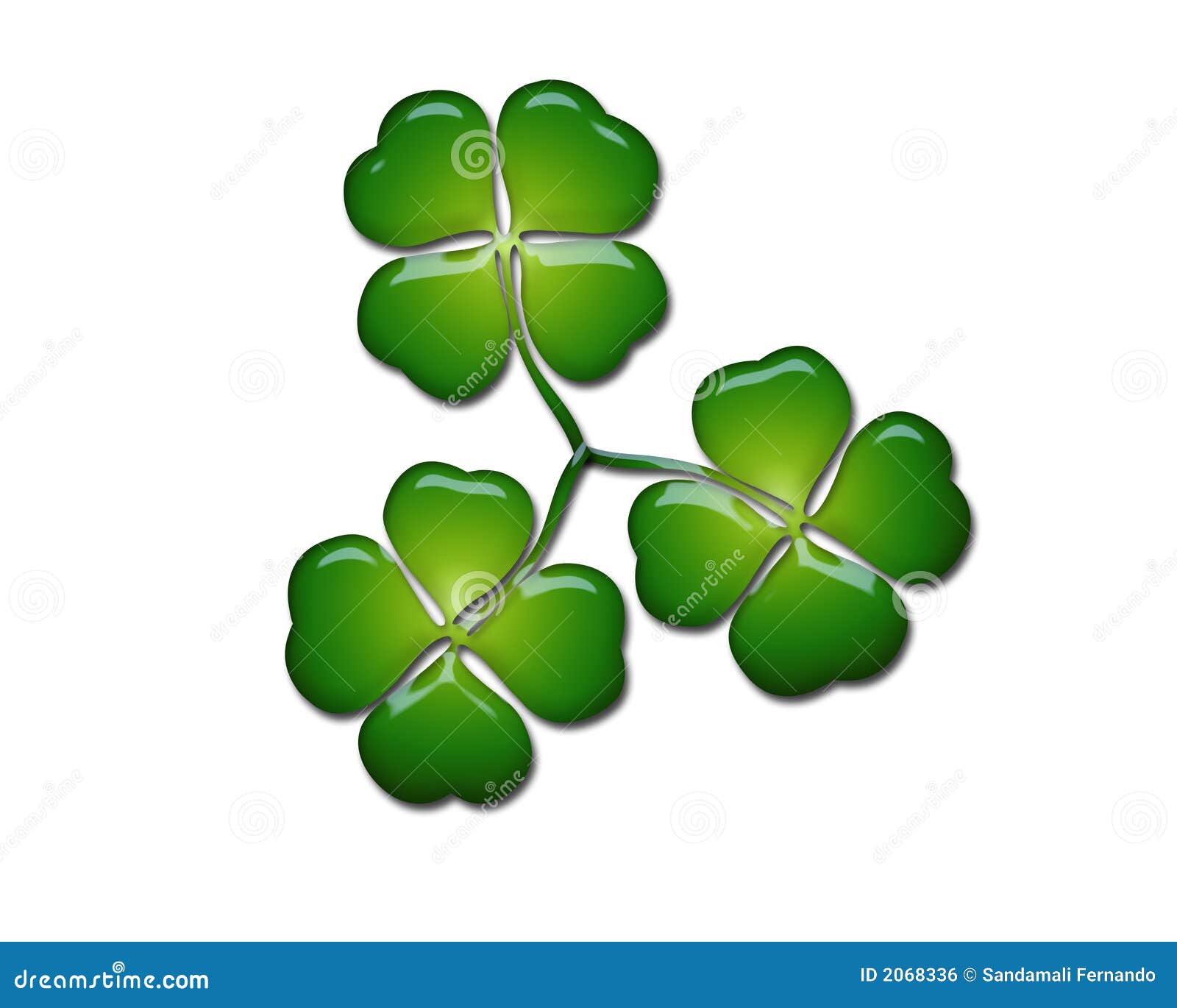 Klaver/Vier verlofklavers stock illustratie. Illustration of ...