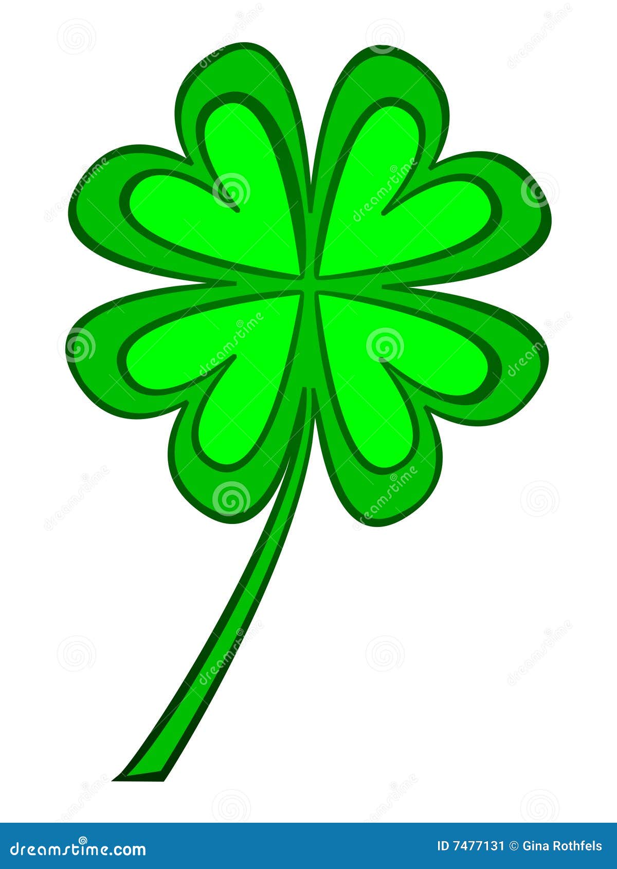 Klavertjevier vector illustratie. Illustration of geïsoleerd - 7477131