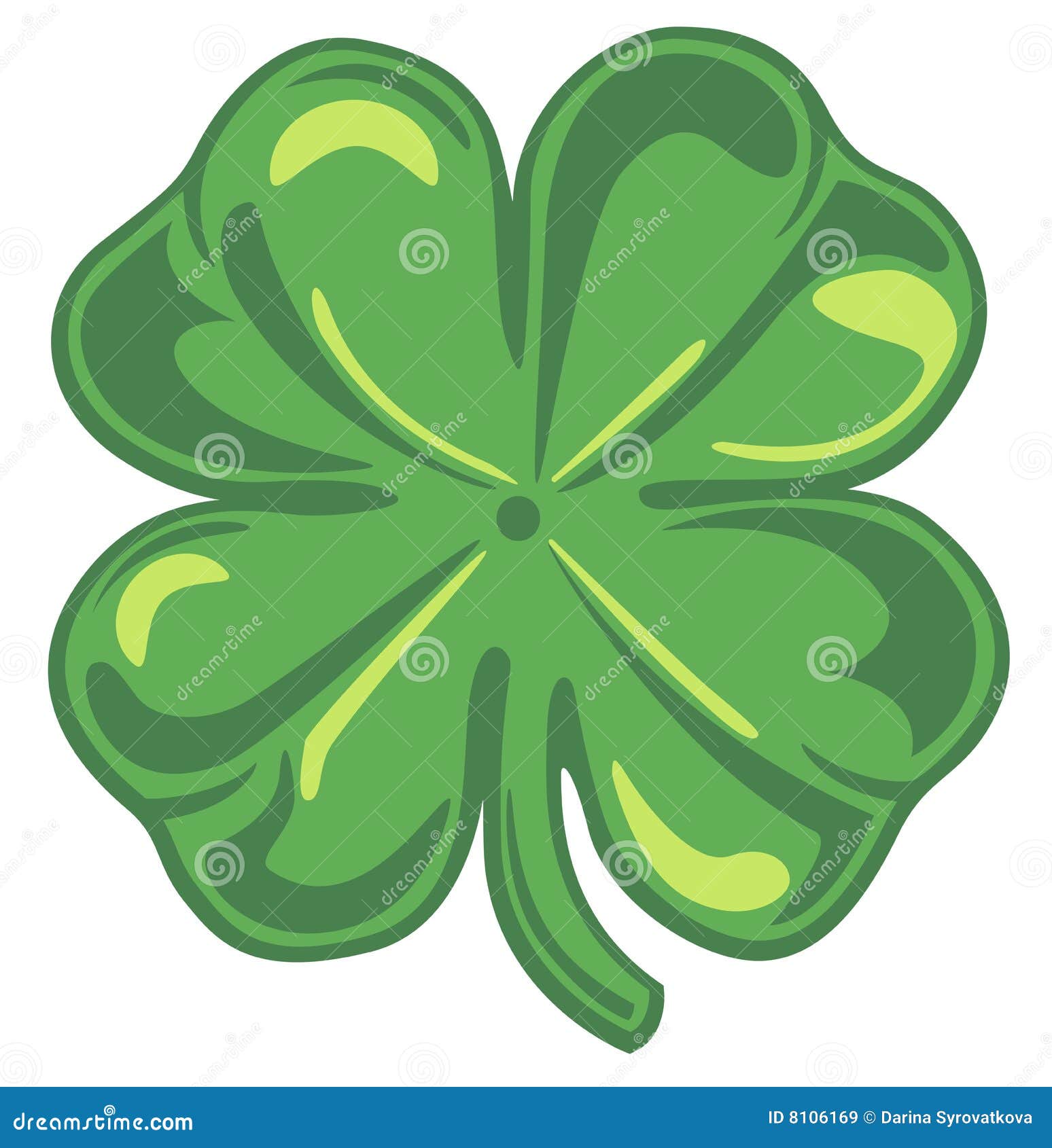 Klavertjevier vector illustratie. Illustration of attributen - 8106169