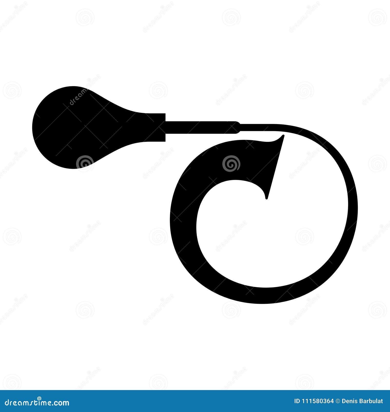 Klaxon ilustración del vector. Ilustración de sonar - 111580364