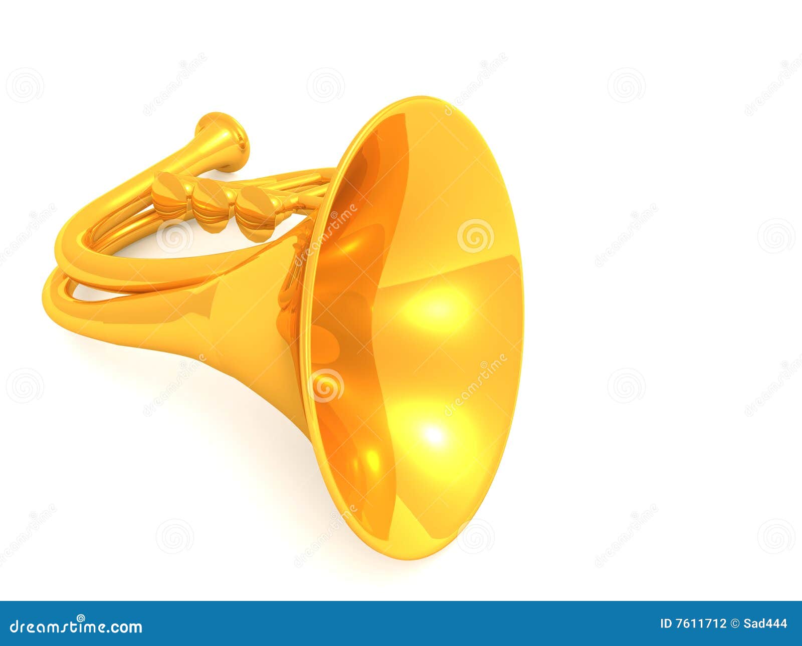 Klaxon illustration stock. Illustration of courbe, laiton - 7611712