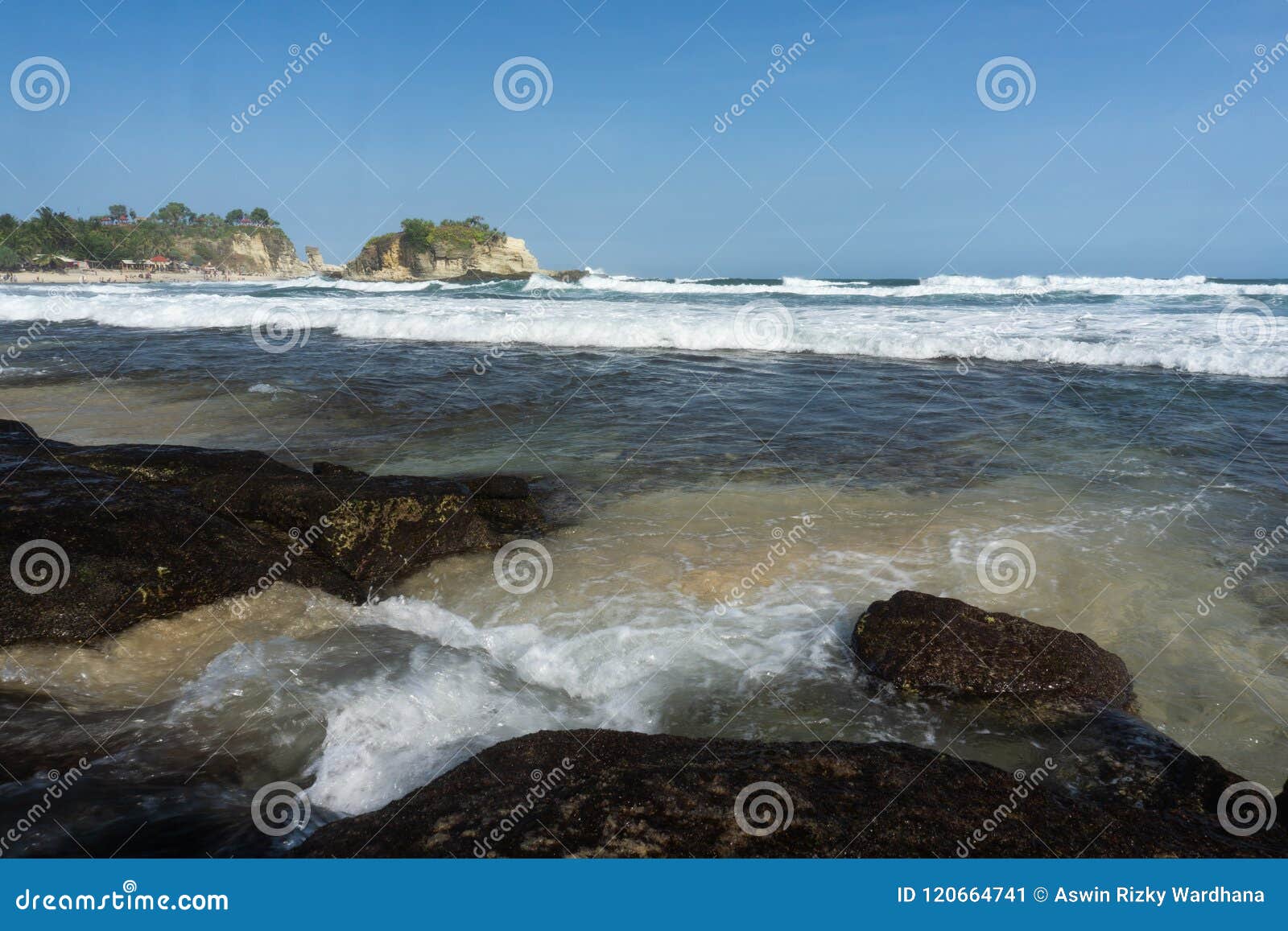 Klayar Beach Pacitan East Java Indonesia Stock Image - Image of water ...