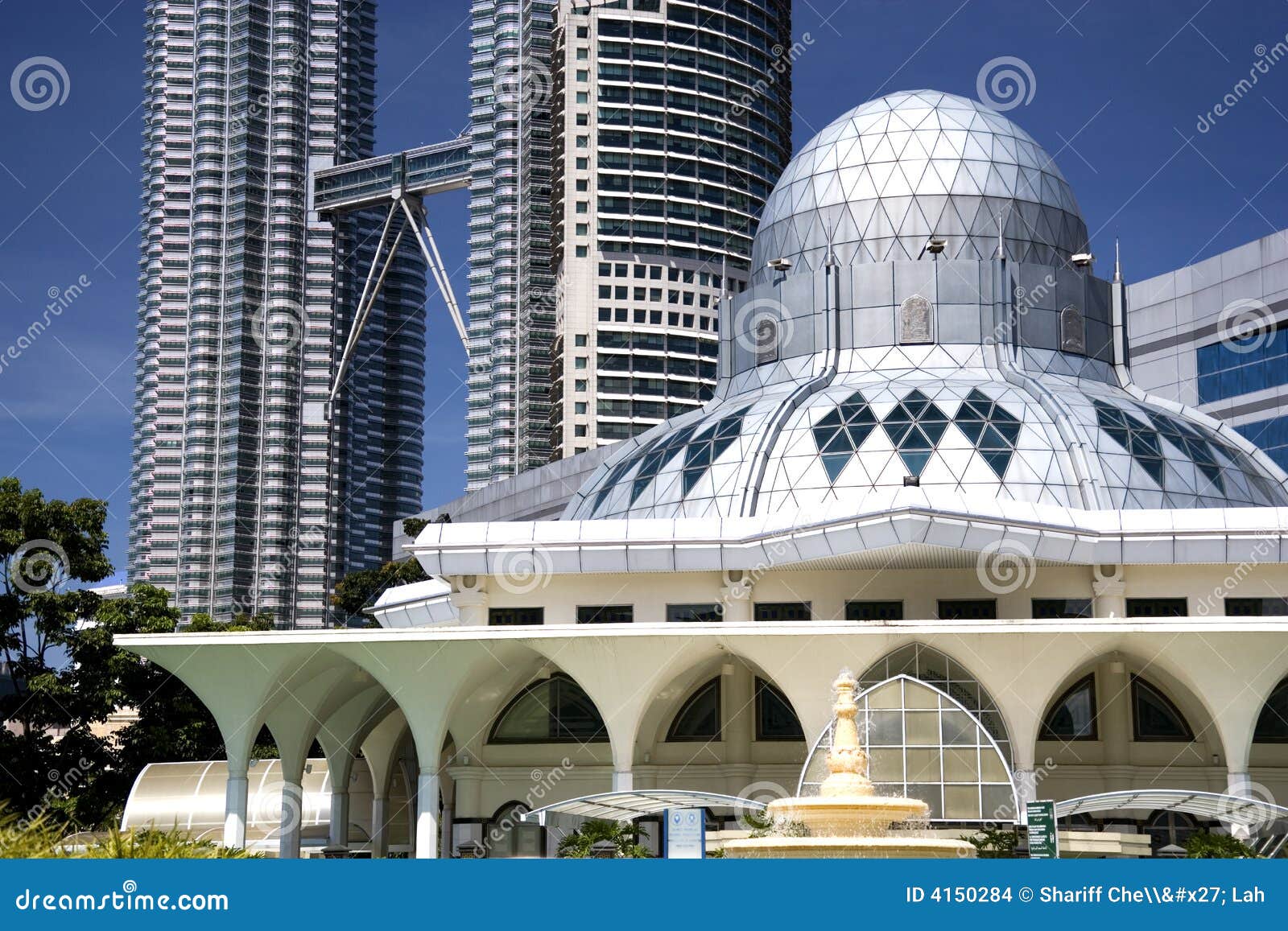KLCC Mosque stock photo. Image of pray, domes, prayer - 4150284