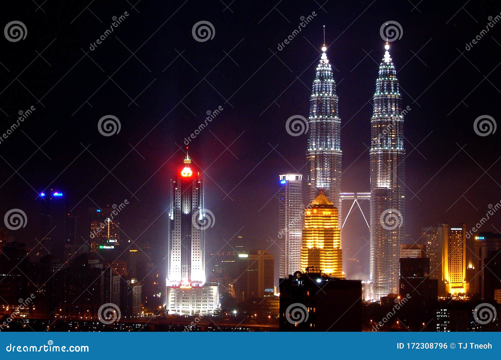 KLCC Night Scene stock photo. Image of landmark, klcc - 172308796