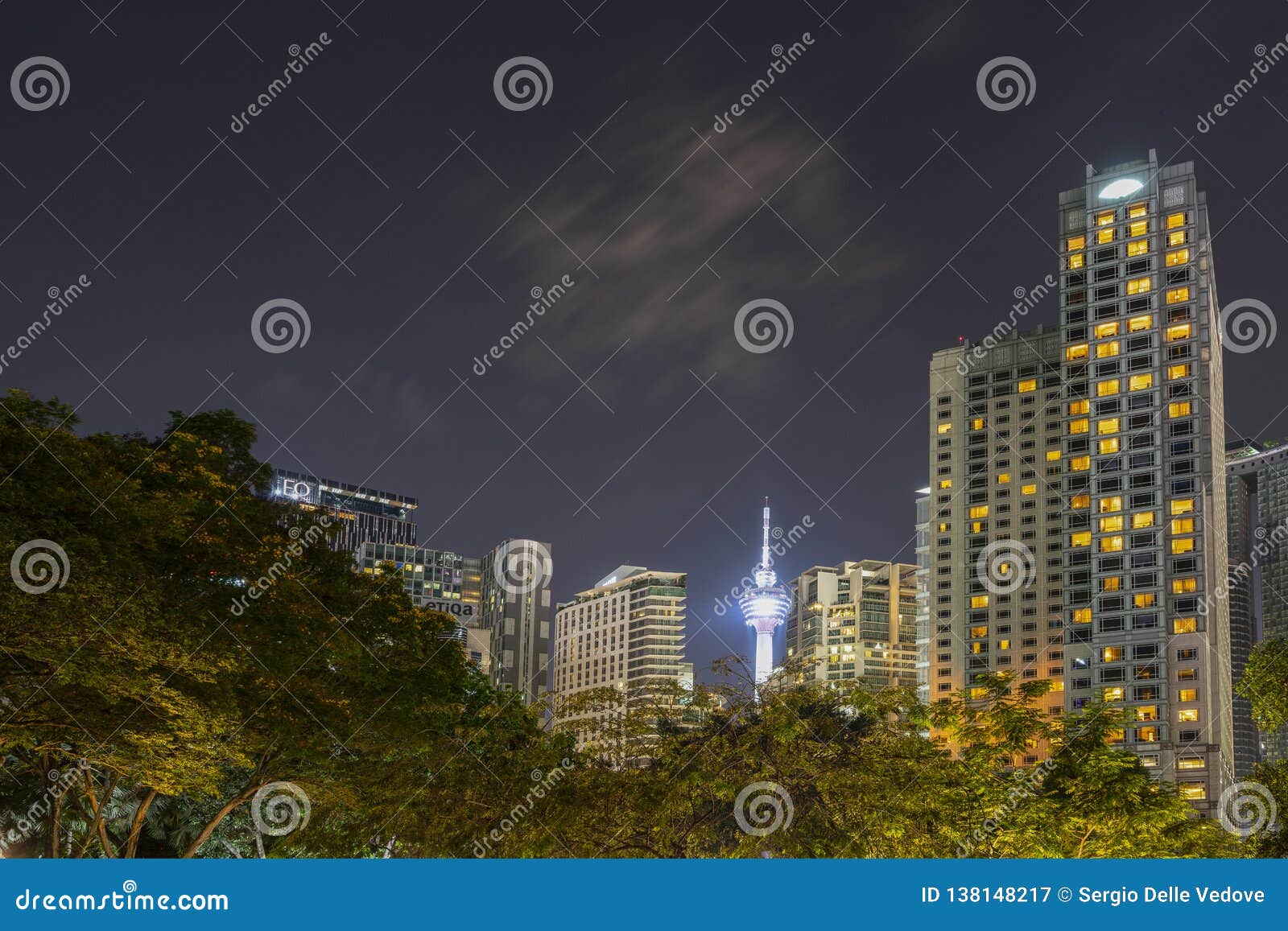 KLCC park in Kuala Lumpur editorial photography. Image of district ...