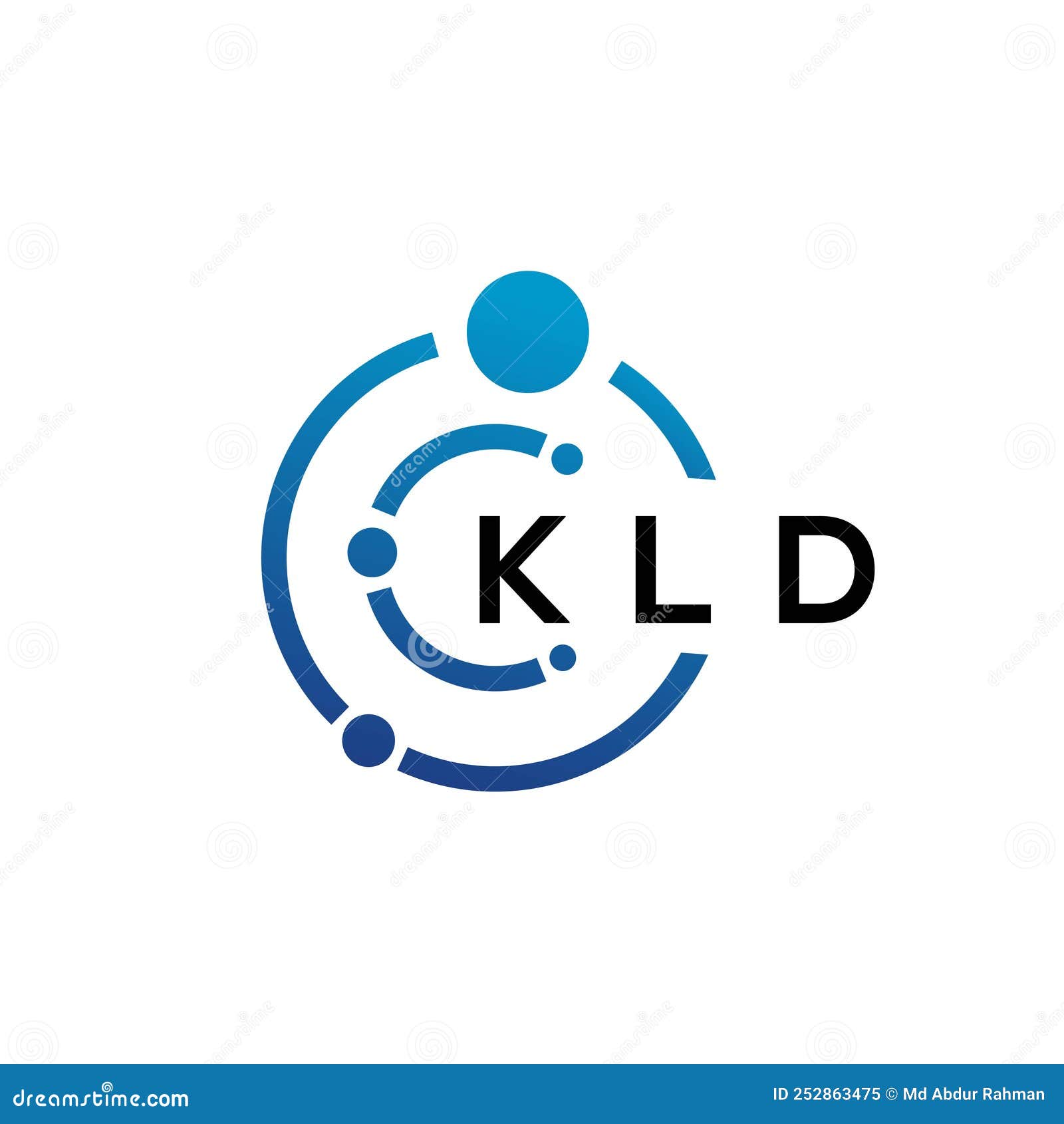KLD Letter Technology Logo Design on White Background. KLD Creative ...