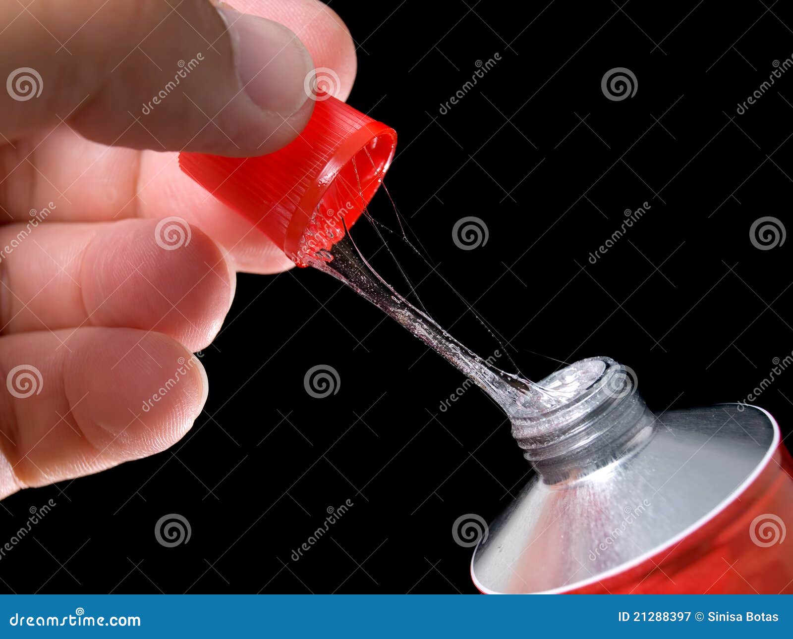 Klebriger Kleber stockbild. Bild von hand, schwarzes - 21288397