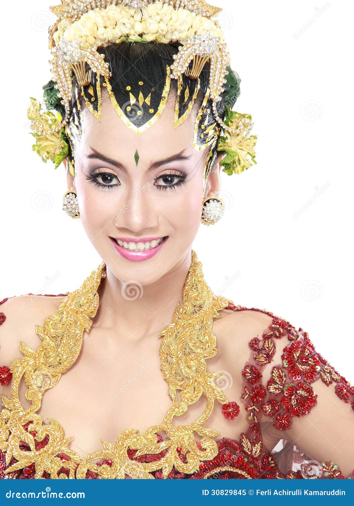 Kleding Van Het Vrouwen De Traditionele Huwelijk Van Java Stock ...