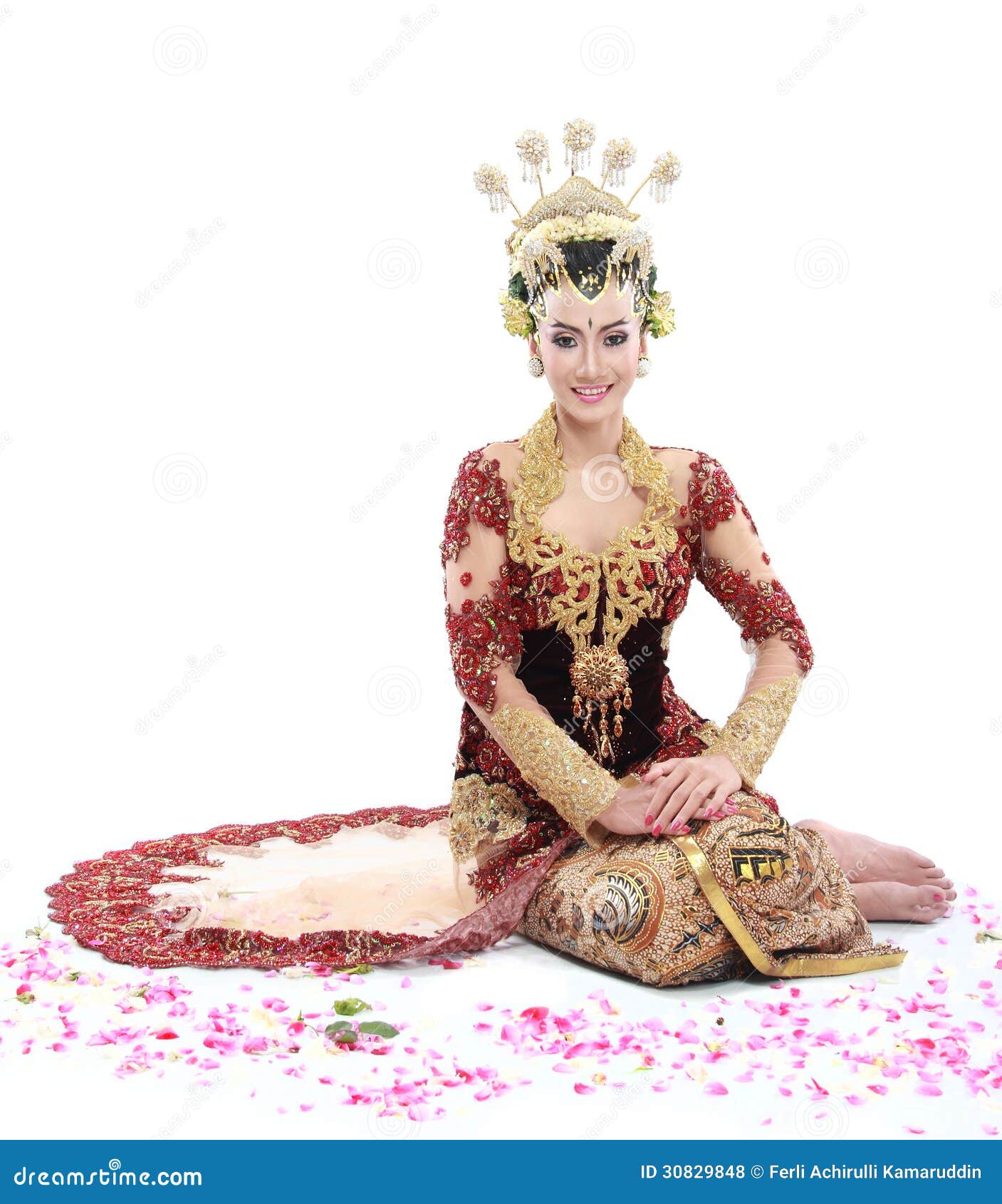 Kleding Van Het Vrouwen De Traditionele Huwelijk Van Java Stock Foto ...