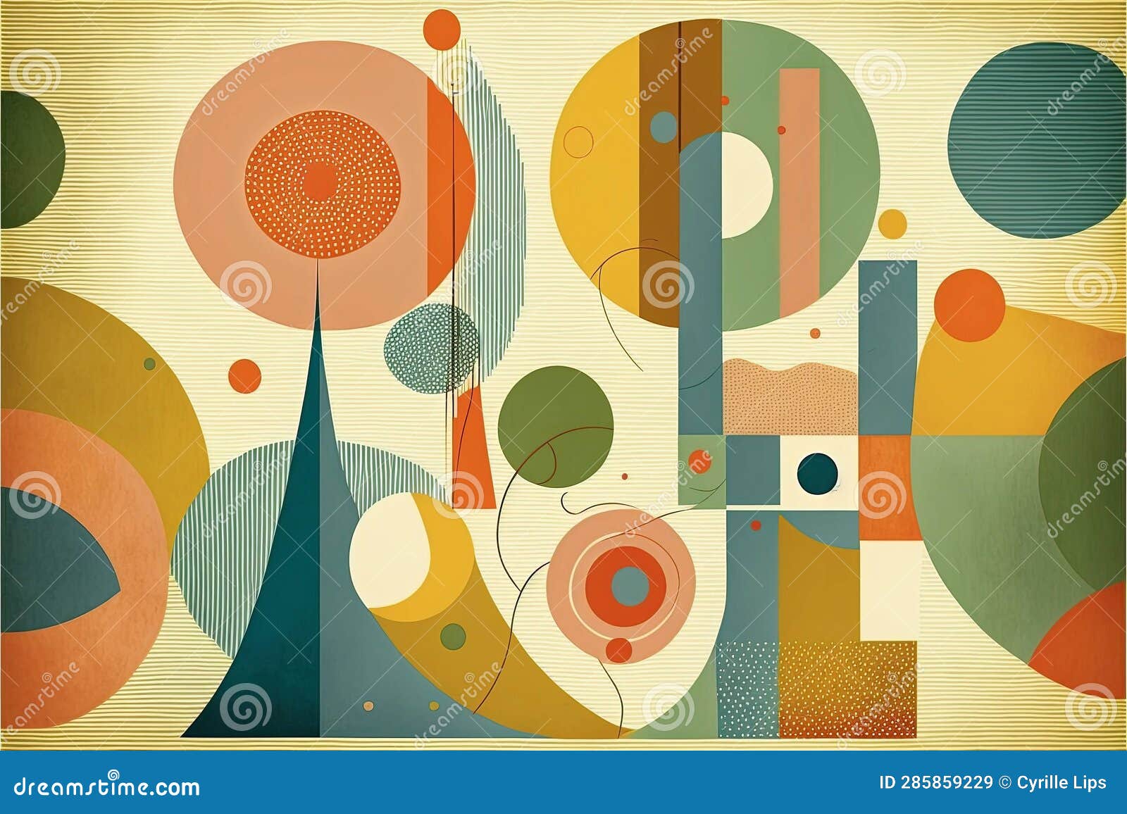 Klee-Inspired Vector Background - Generative Ai Stock Illustration ...