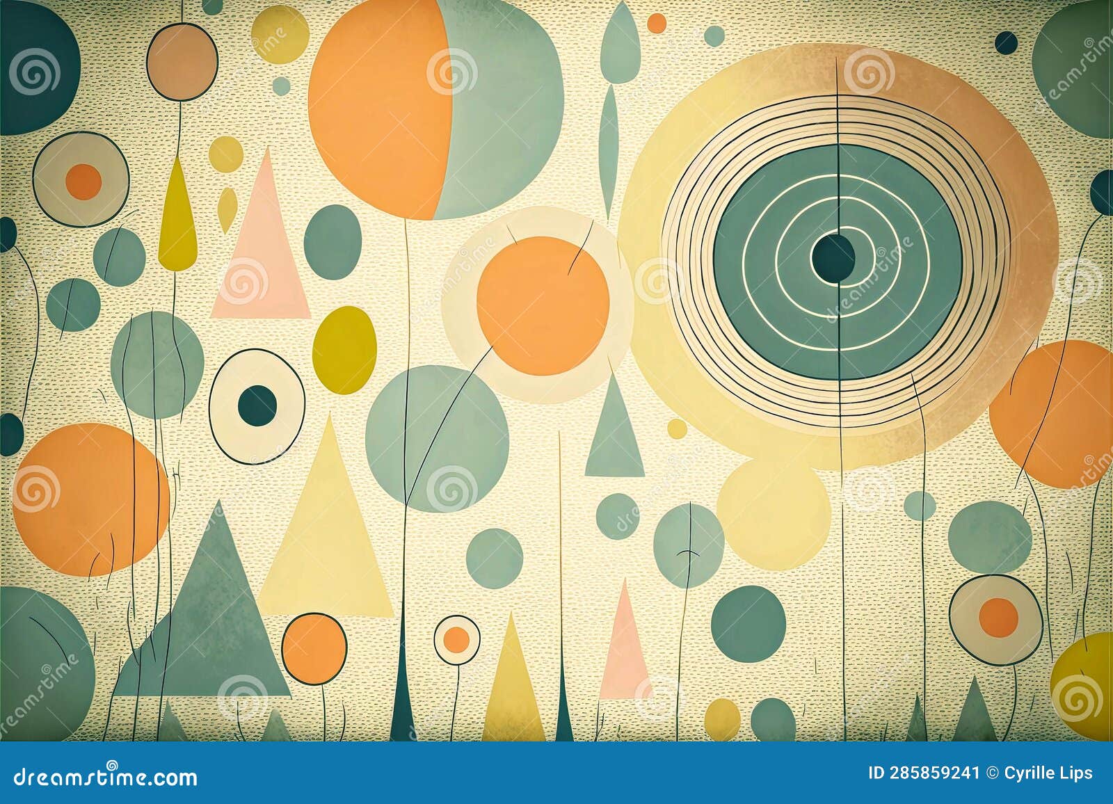 Klee-Inspired Vector Background - Generative Ai Stock Illustration ...