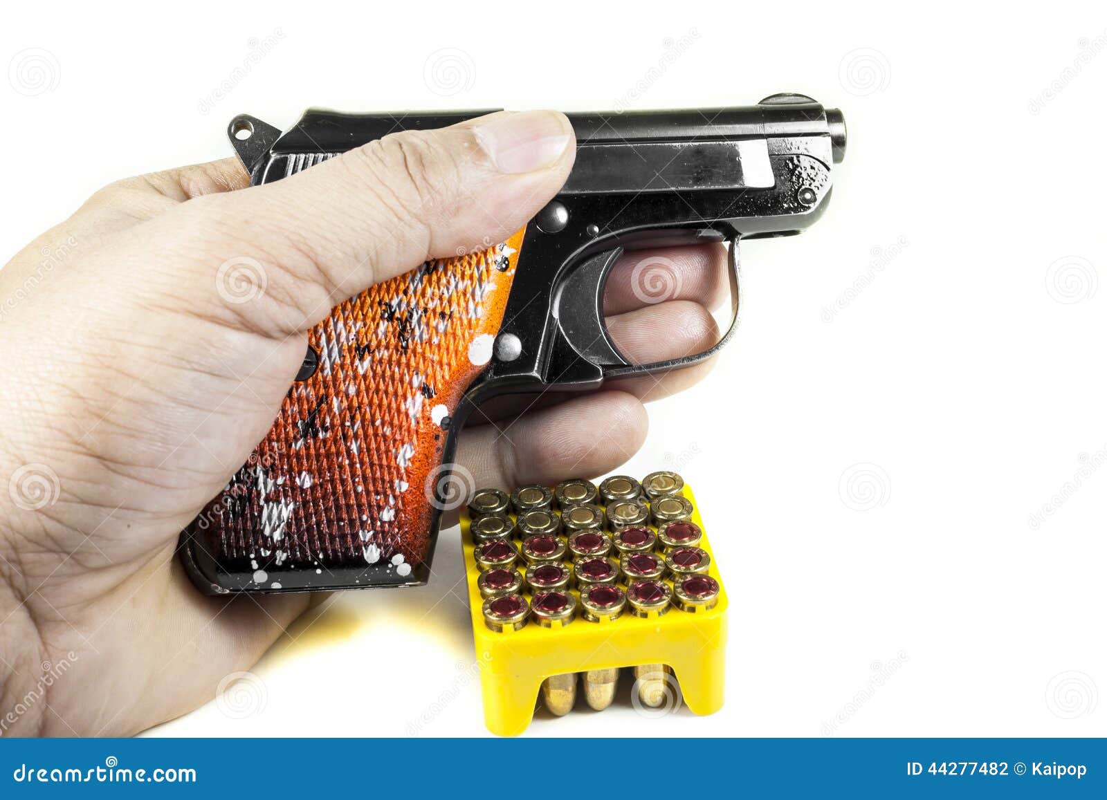 Klein pistool 6 35 mm stock foto. Image of metaal, zwart - 44277482