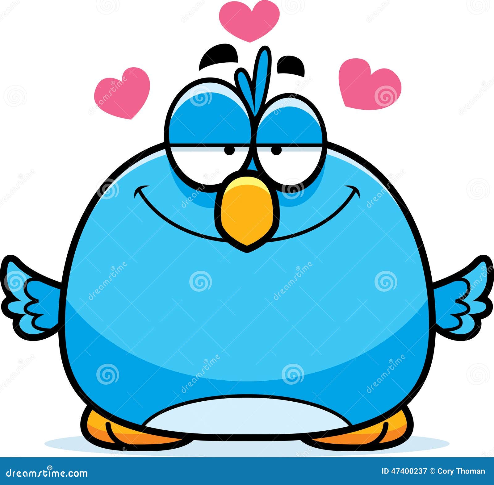 Kleine Drossel in Der Liebe Vektor Abbildung - Illustration von federn ...