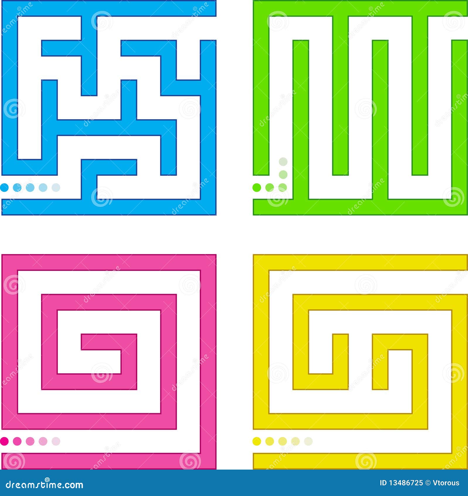 Kleine Labyrinthe vektor abbildung. Illustration von durcheinander ...