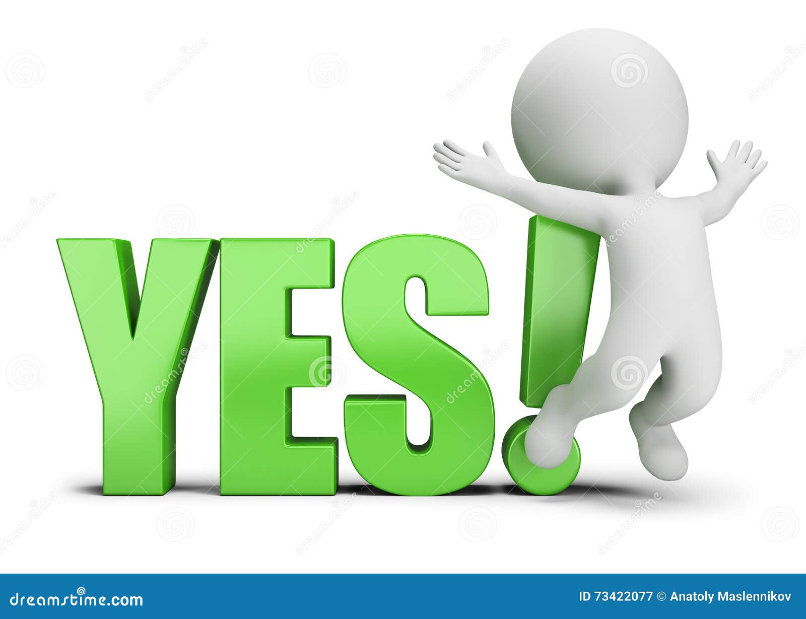 Kleine Leute 3d - oh ja stock abbildung. Illustration von opportunist ...