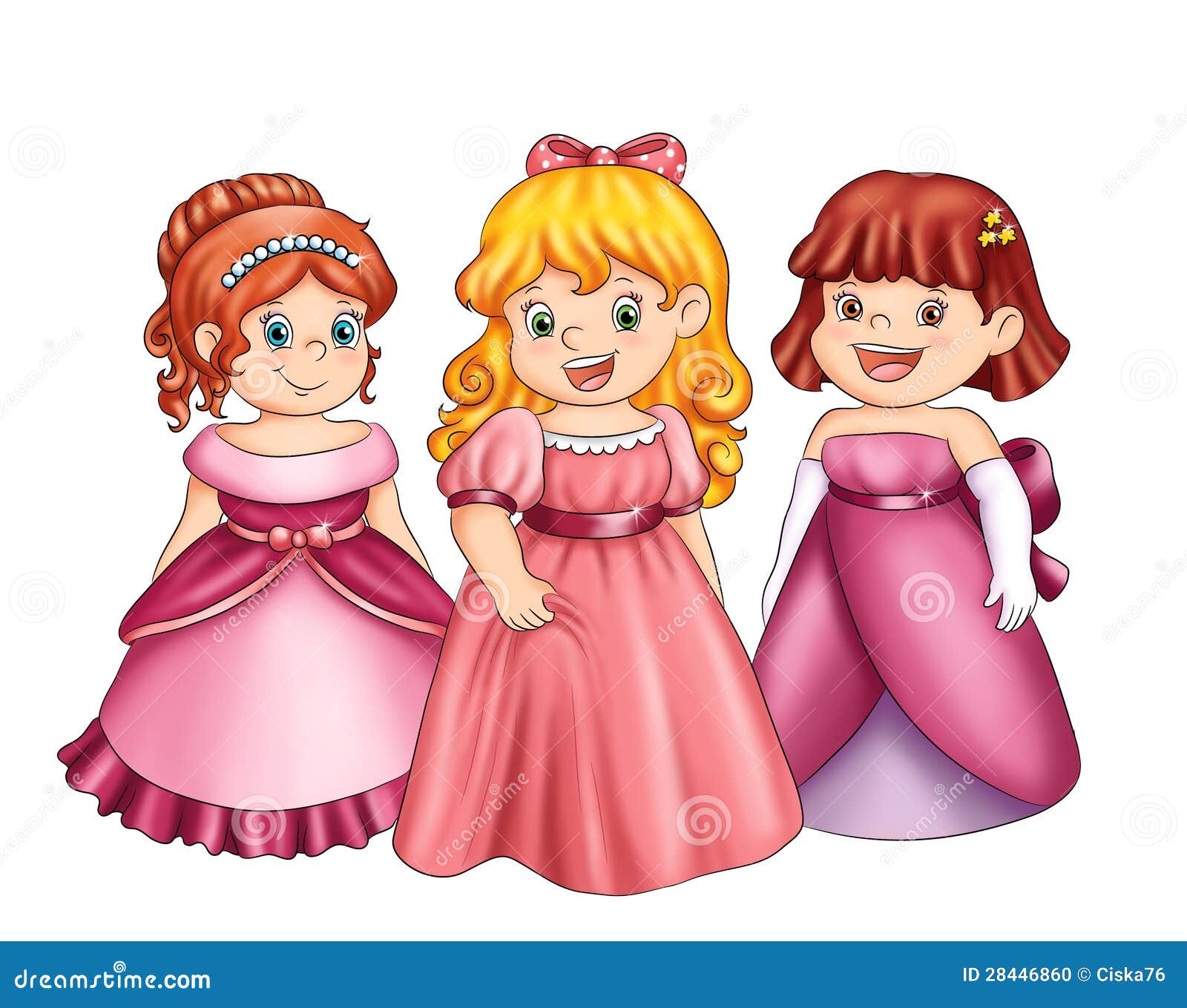 Kleine Prinzessinnen stock abbildung. Illustration von prinzessin ...