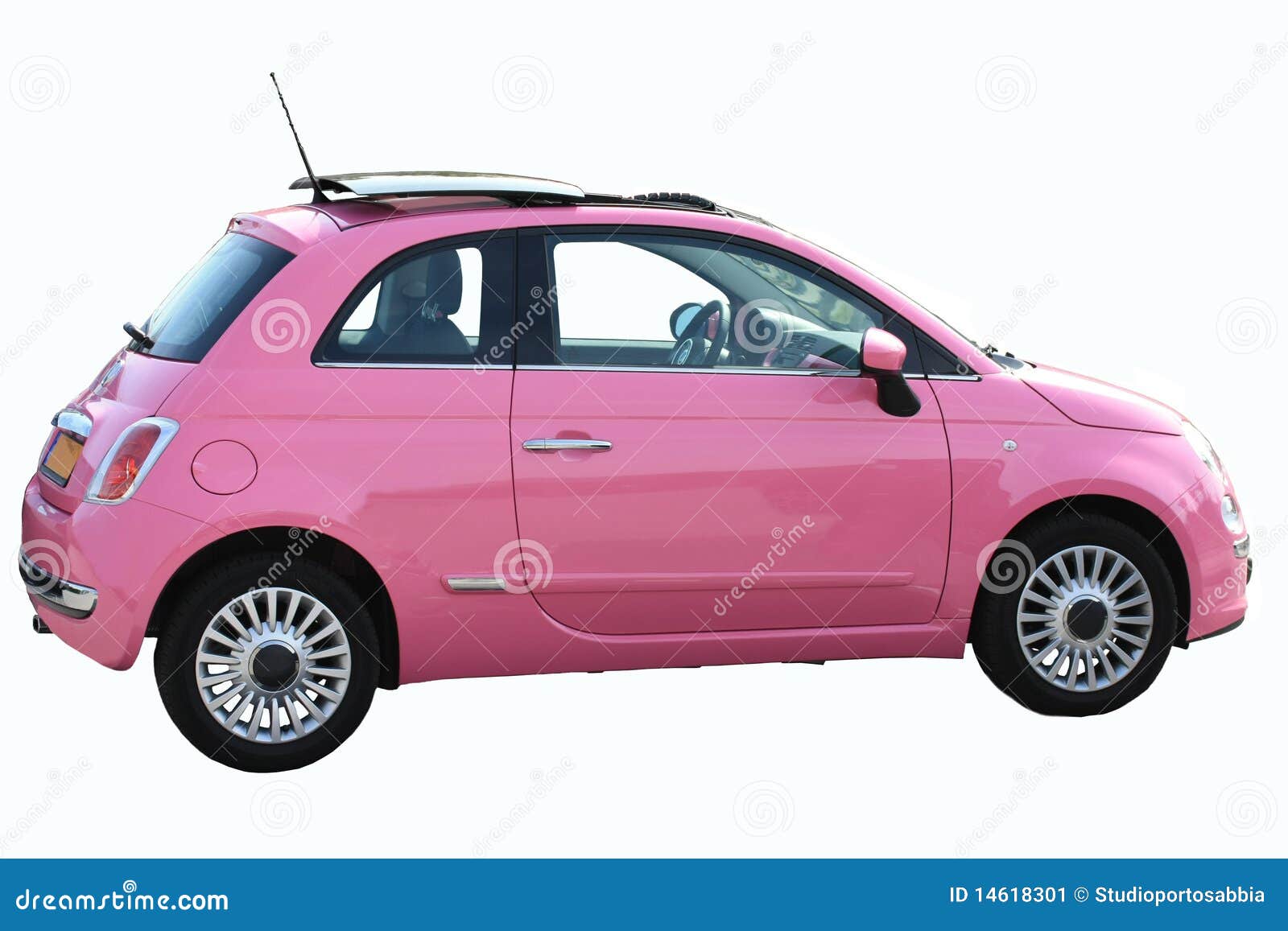 Kleine Roze Italiaanse Auto Stock Afbeelding - Image of roze, italië ...