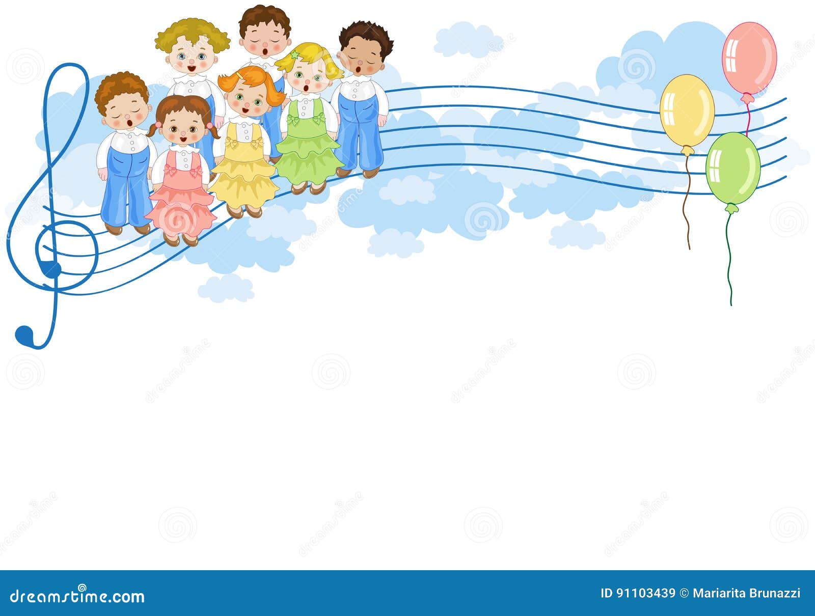 Kleiner Chor vektor abbildung. Illustration von vektor - 91103439