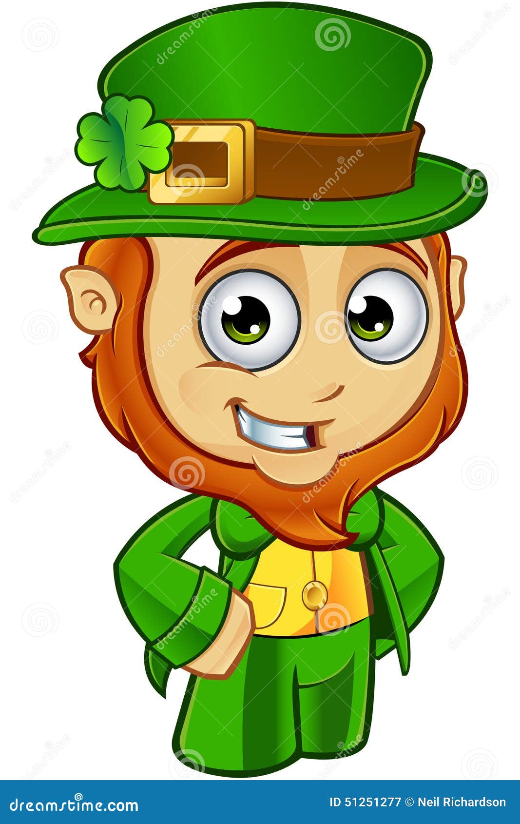 Kleiner Kobold-Charakter vektor abbildung. Illustration von kleeblatt ...