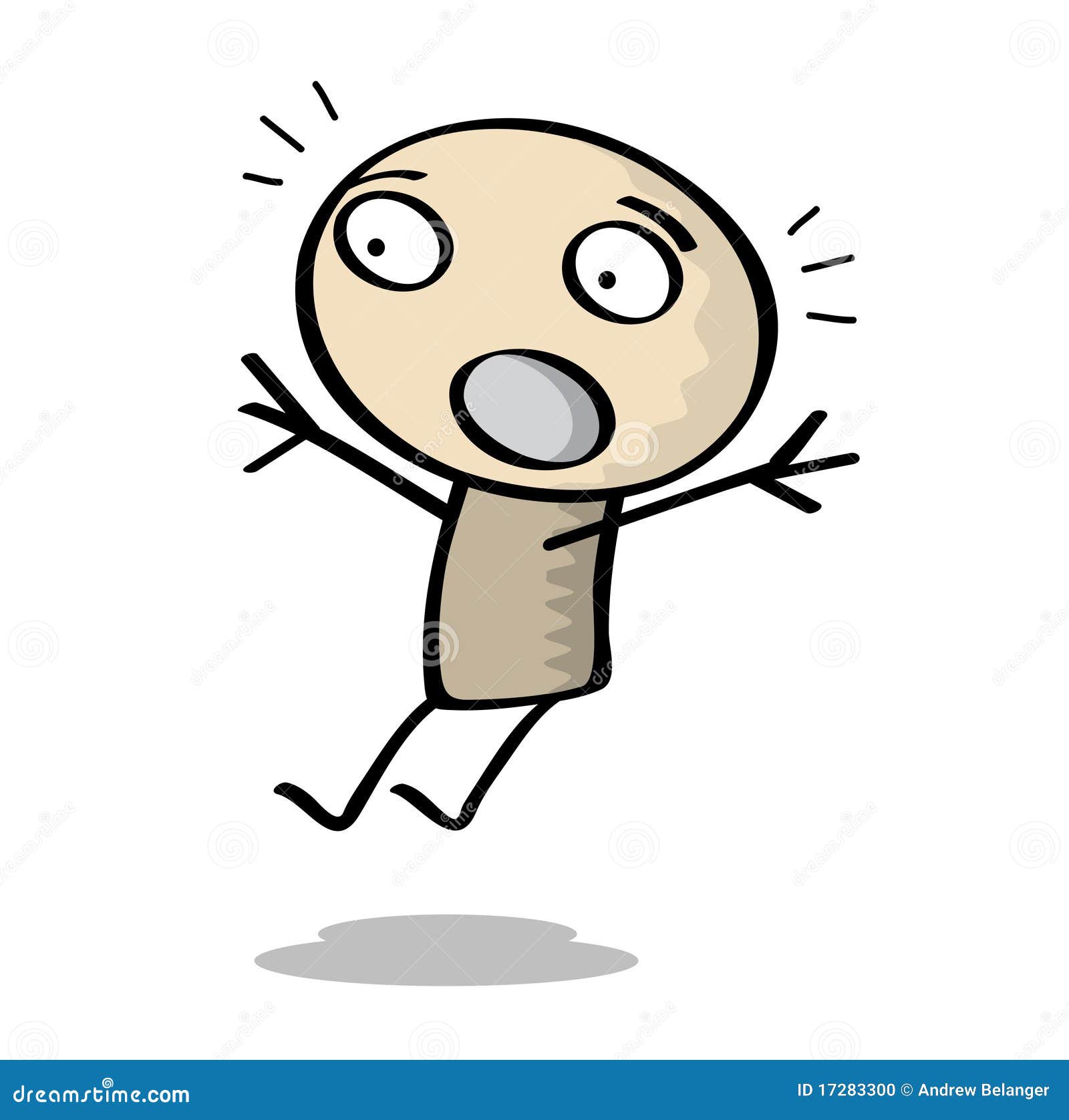 Kleiner Mann entsetzt vektor abbildung. Illustration von kunst - 17283300