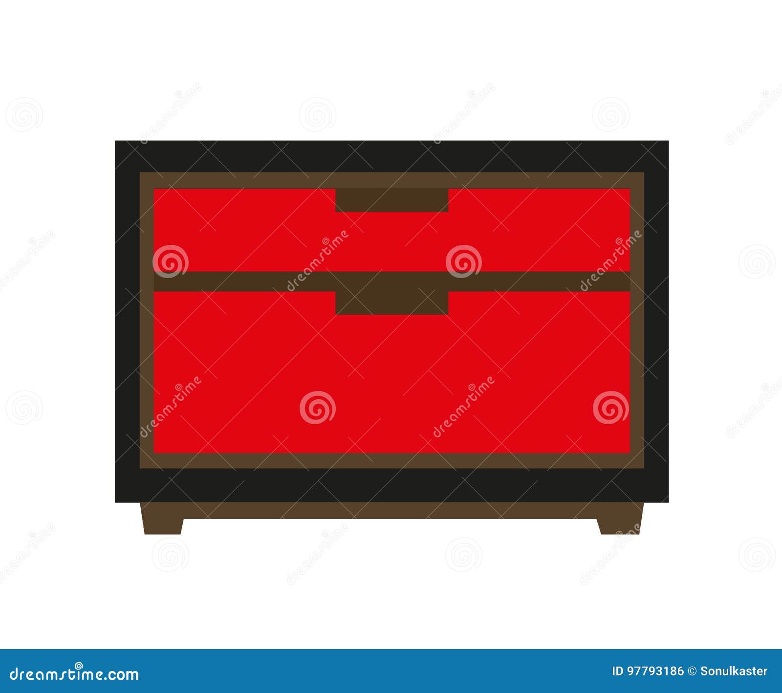 Kleiner roter Kasten vektor abbildung. Illustration von dekorativ ...