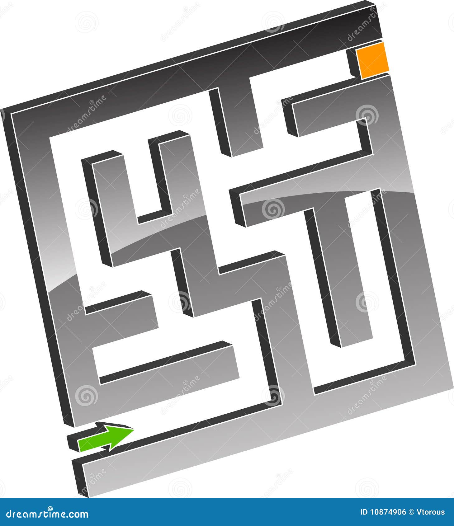 Kleines Labyrinth stock abbildung. Illustration von getrennt - 10874906