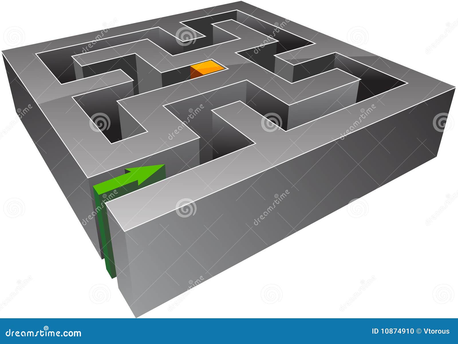 Kleines Labyrinth stock abbildung. Illustration von getrennt - 10874910
