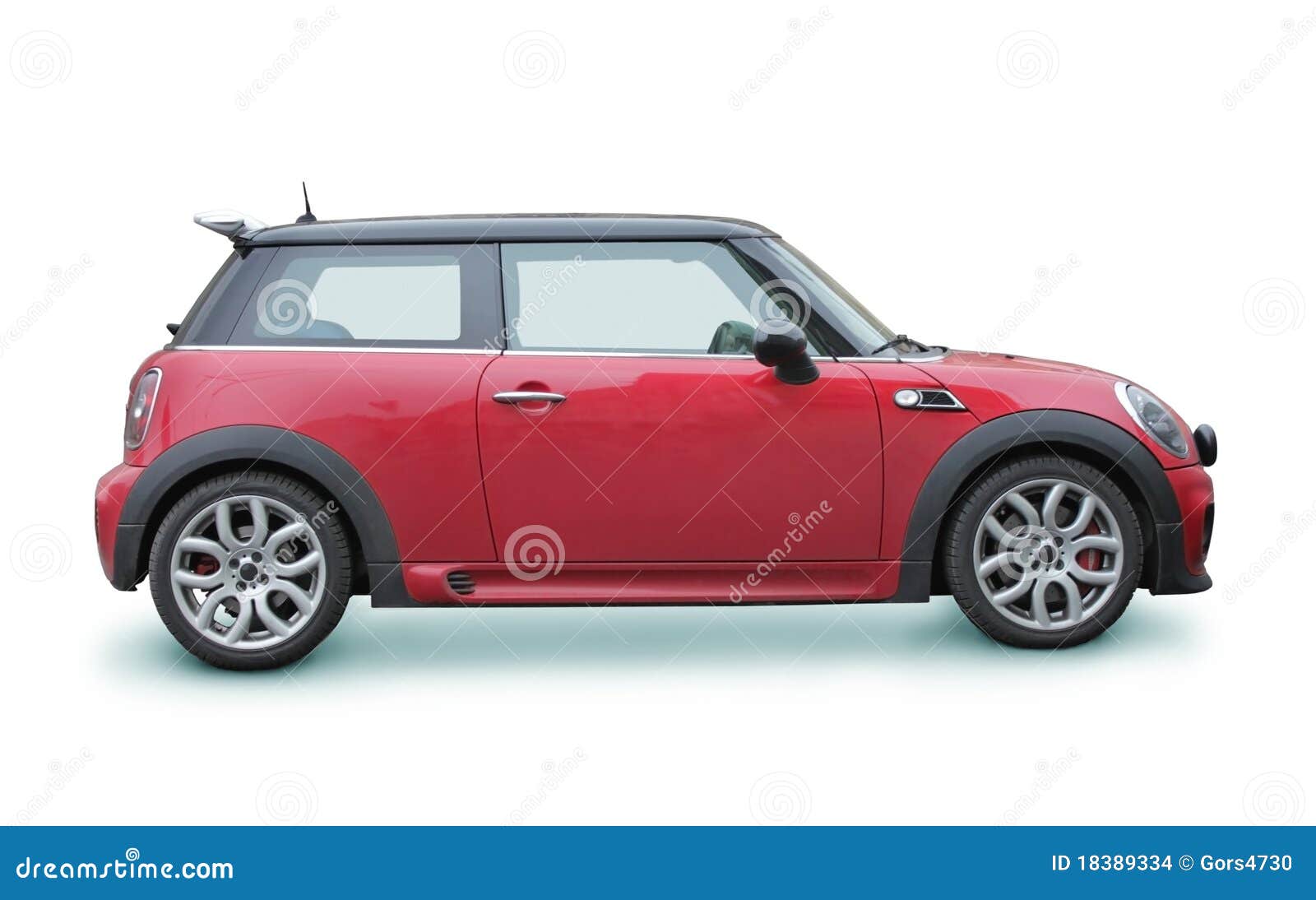 Kleines rotes Auto stockfoto. Bild von städtisch, auto - 18389334