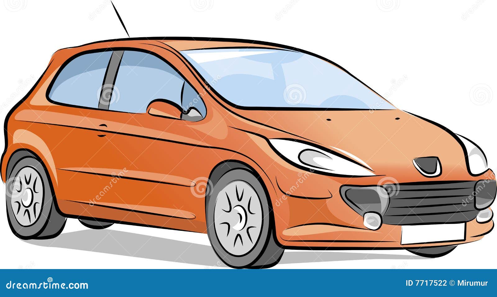 Kleines rotes Auto vektor abbildung. Illustration von klassisch - 7717522