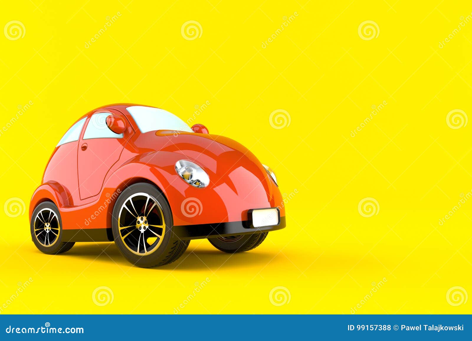 Kleines rotes Auto stock abbildung. Illustration von platz - 99157388