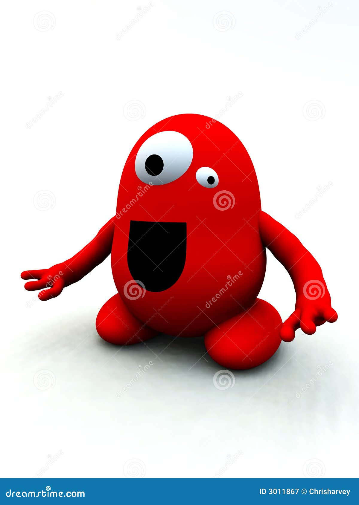 Kleines rotes Monster 10 stock abbildung. Illustration von übertragen ...