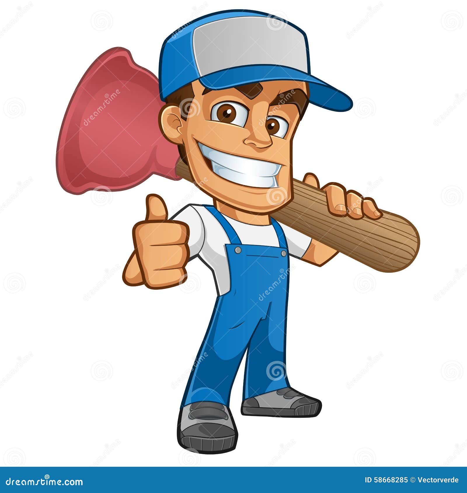 Klempner vektor abbildung. Illustration von mann, flut - 58668285