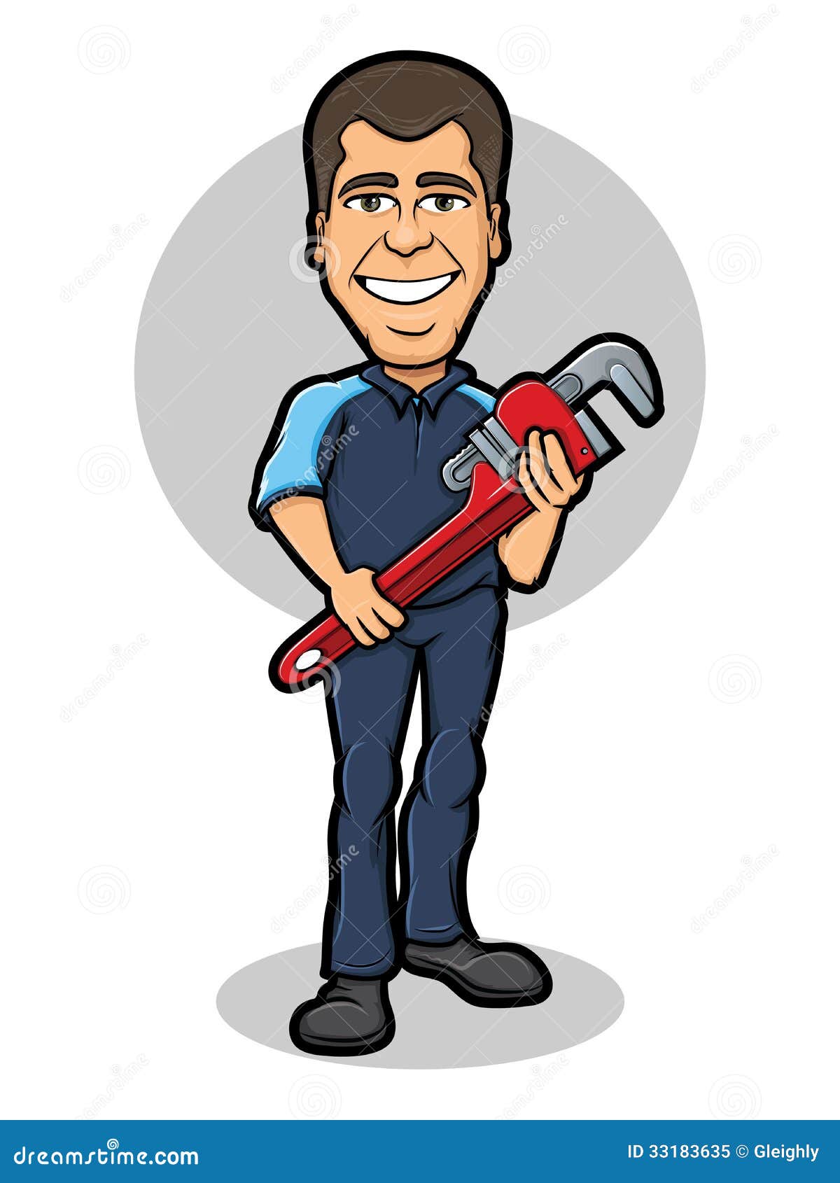 Klempner Character vektor abbildung. Illustration von zeichen - 33183635