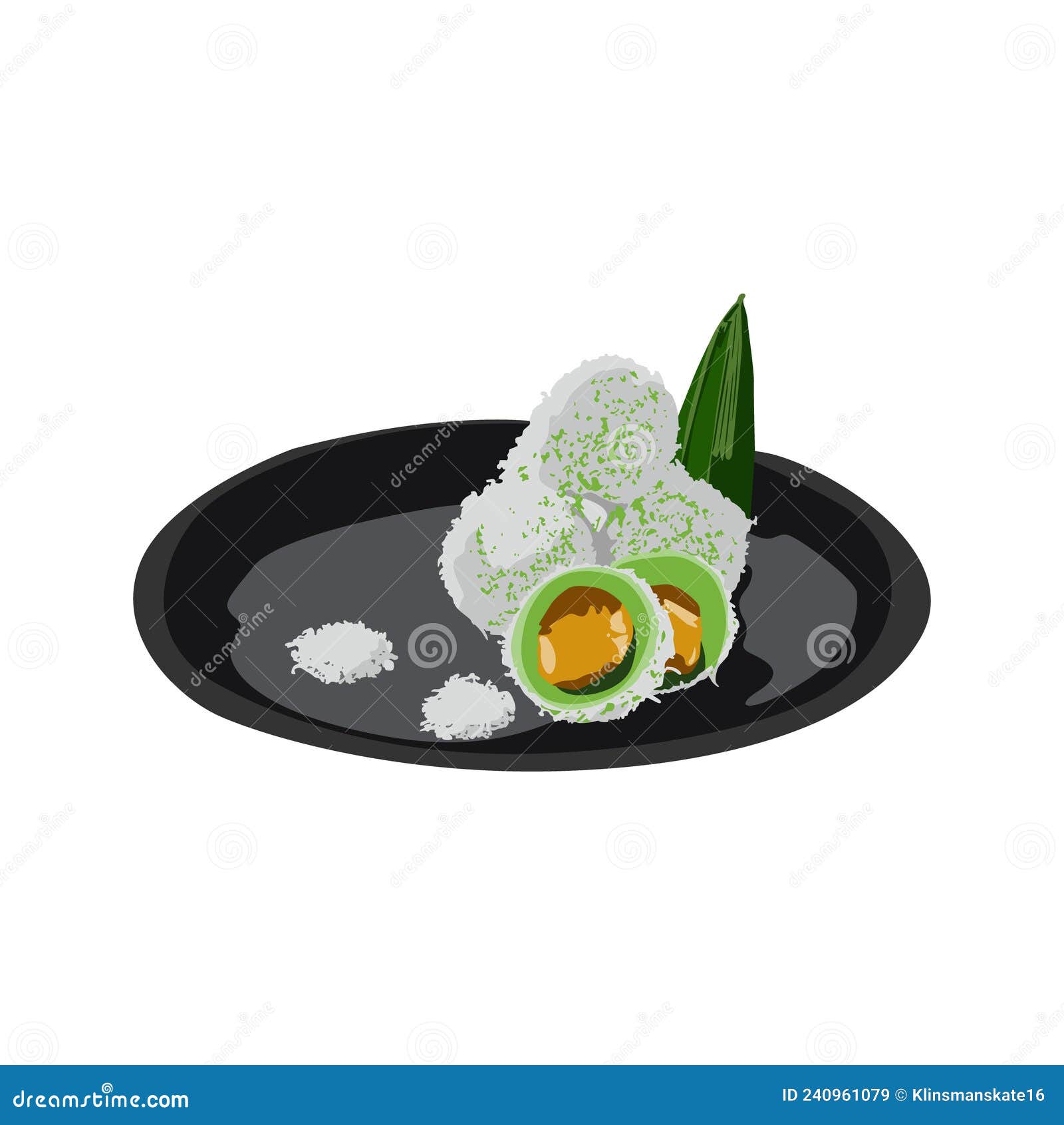 Klepon Indonesian Food Design Vector Stock Vector - Illustration of ...