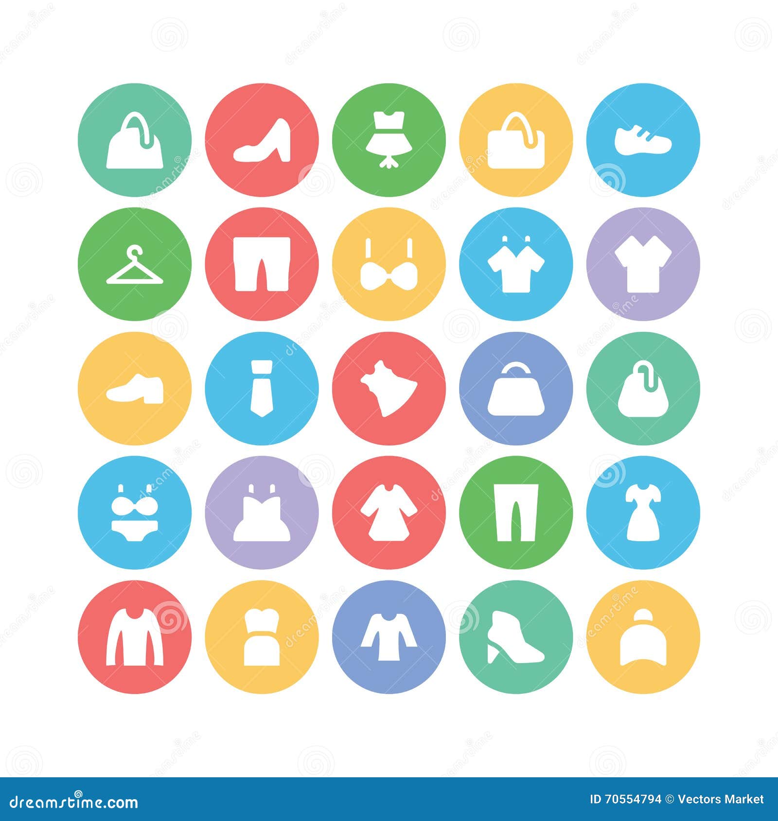 Kleren Vectorpictogrammen 2 Stock Illustratie - Illustration of toet ...