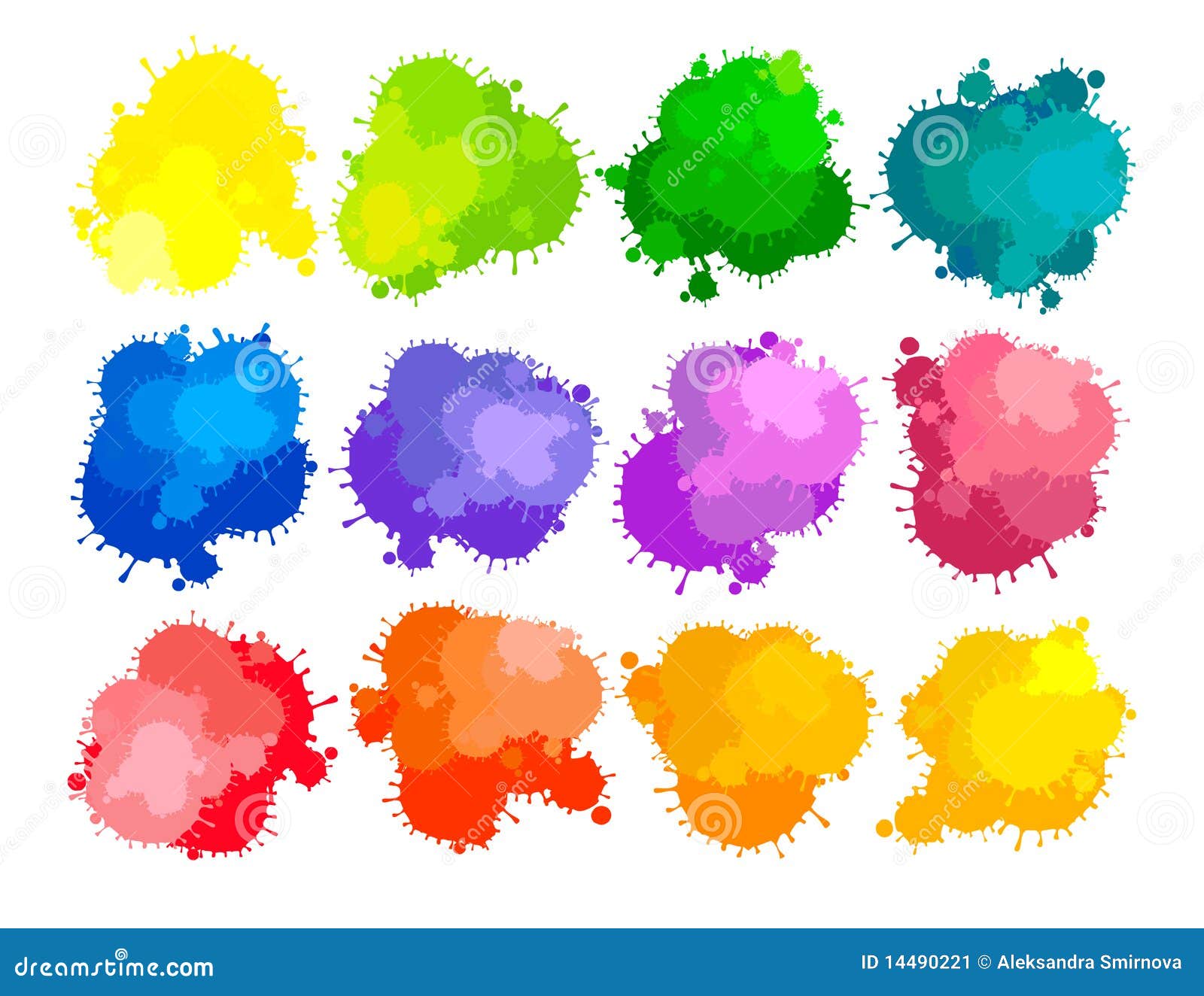 Kleuren van verven vector illustratie. Illustration of groen - 14490221