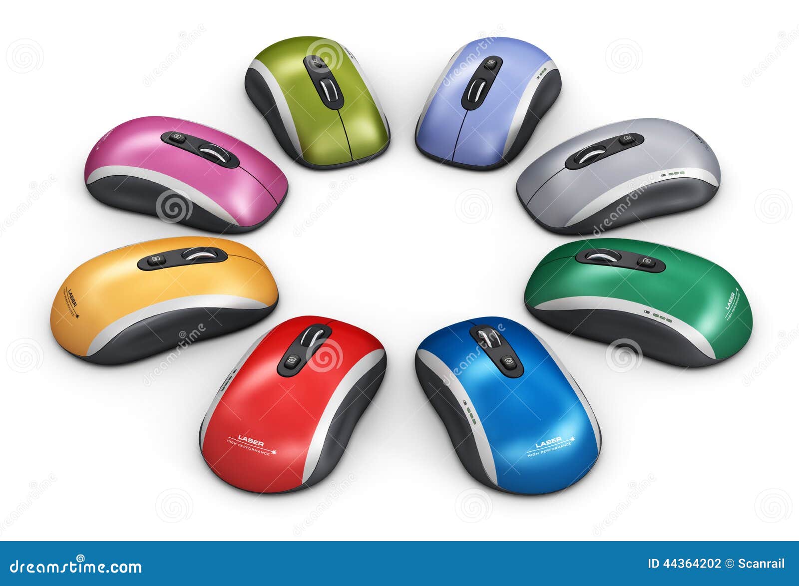 De Muis Van De Kleurencomputer in Cirkel Wordt Geschikt Die Stock ...