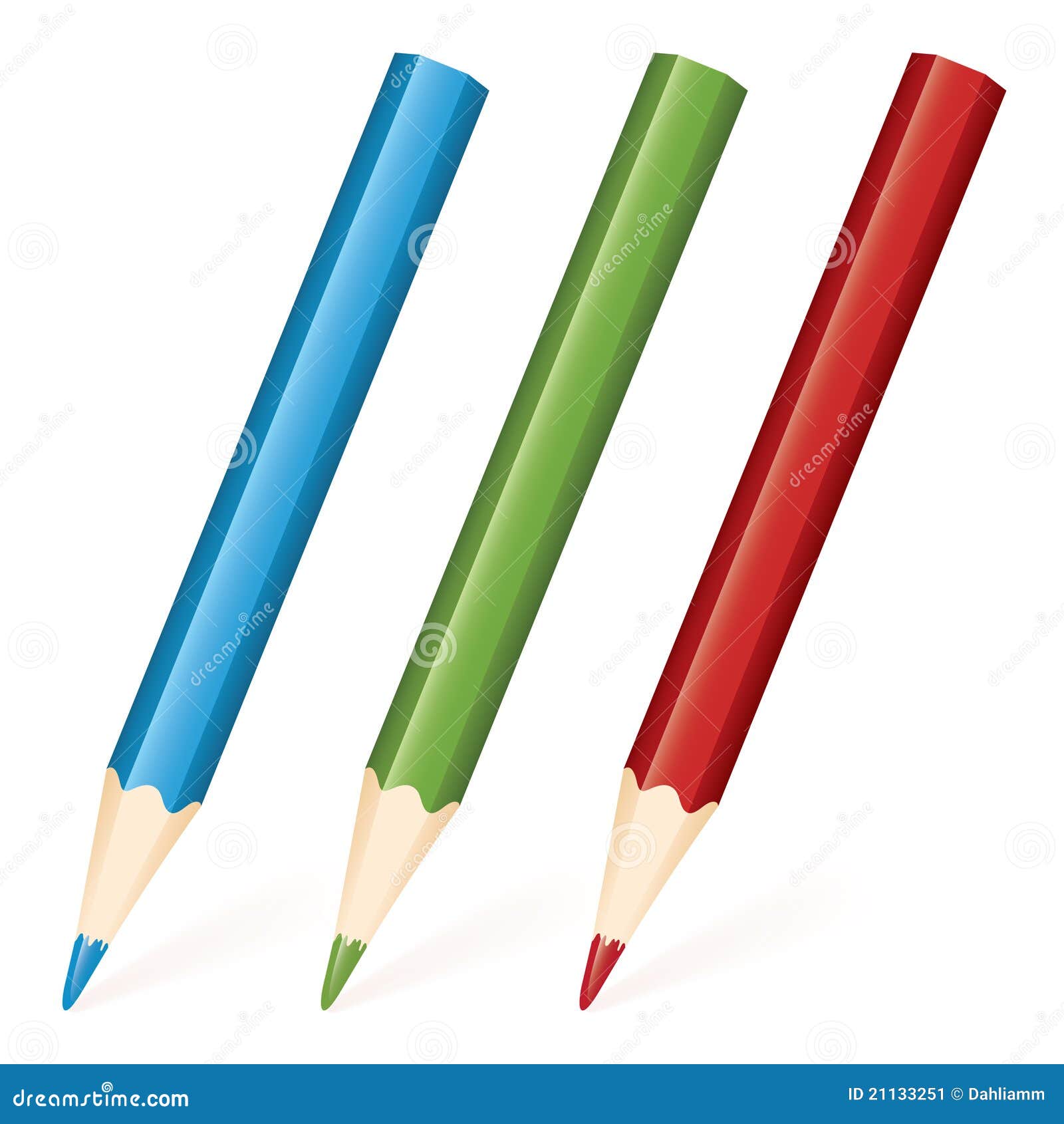 Kleurpotloden vector illustratie. Illustration of vector - 21133251