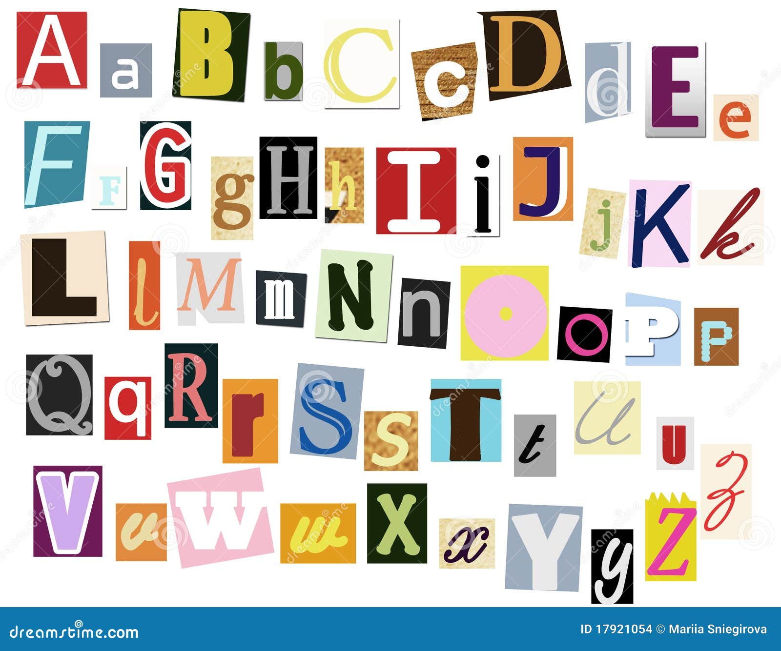 Kleurrijk Alfabet Van Kranten Stock Afbeeldingen - Afbeelding: 17921054