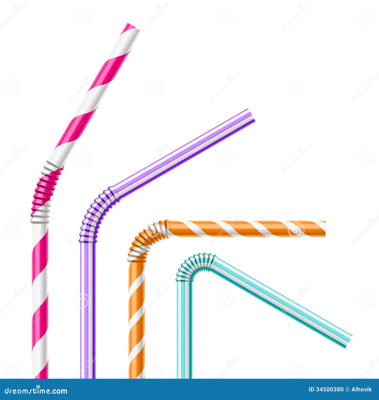 Kleurrijk het drinken stro vector illustratie. Illustration of streep ...