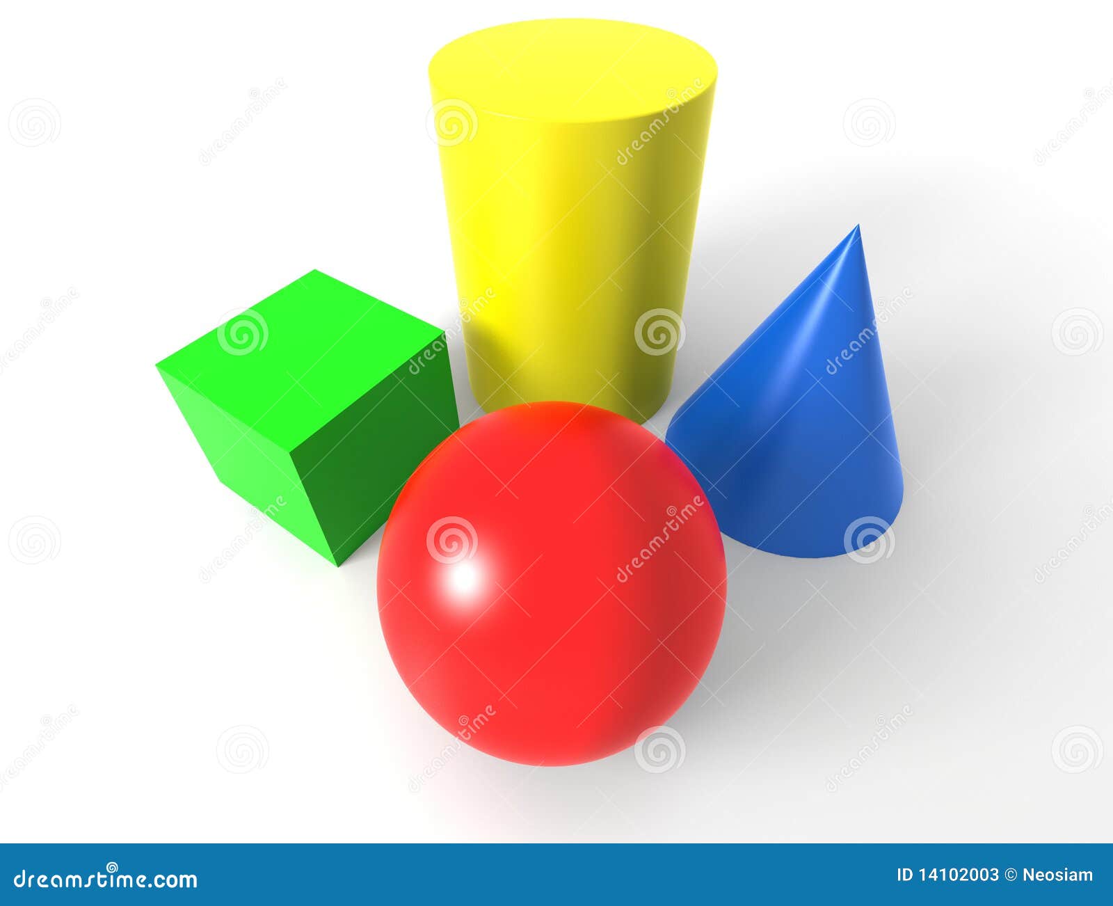 Kleurrijke BasisVorm stock illustratie. Illustration of kubus - 14102003