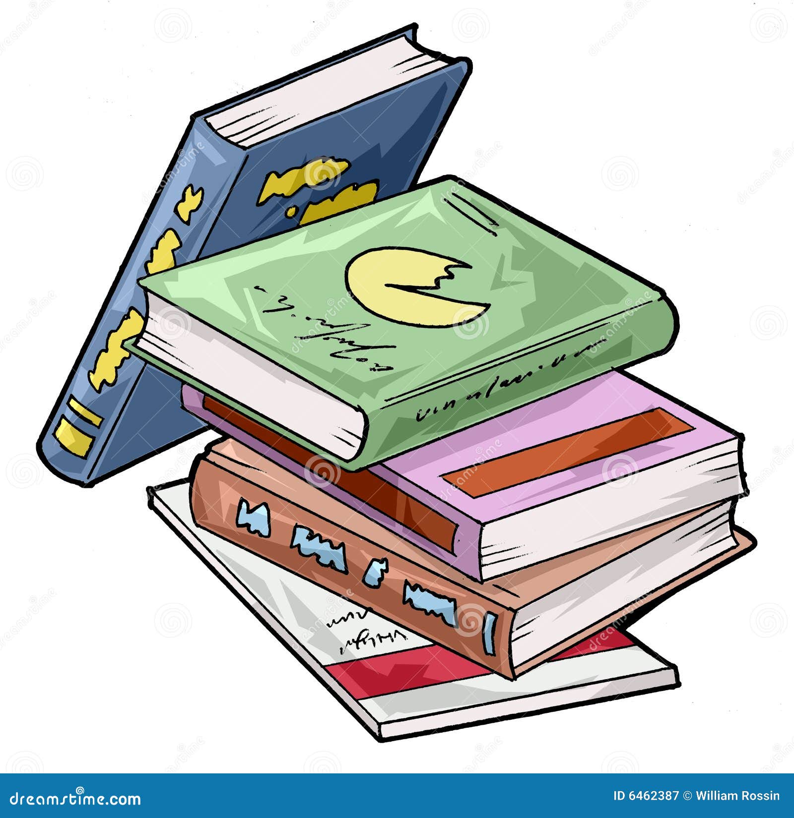 Kleurrijke boeken stock illustratie. Illustration of pagina - 6462387