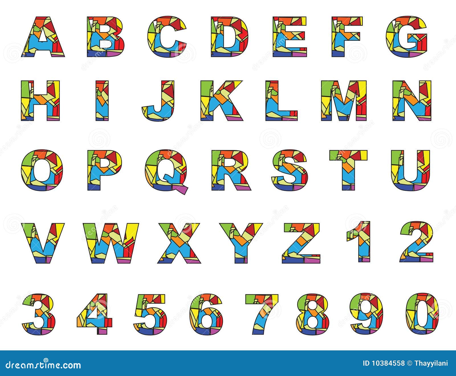 Kleurrijke Engelse Brieven a Aan Z Vector Illustratie - Illustration of ...