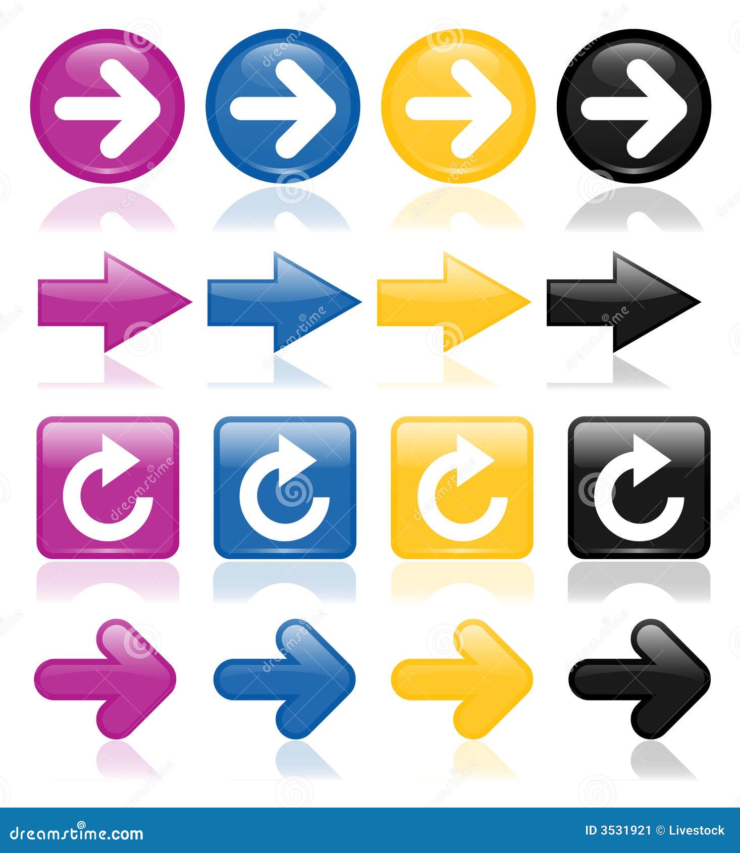 Kleurrijke Glanzende Pijlen 2 Vector Illustratie - Illustration of ...