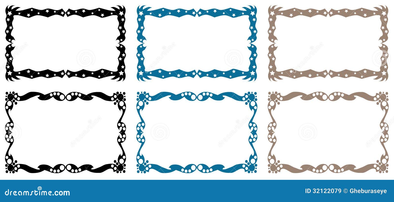 Kleurrijke kaders vector illustratie. Illustration of decoratie - 32122079