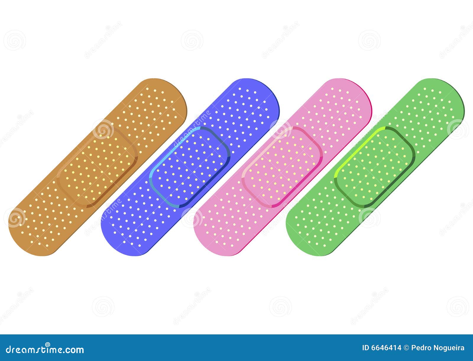 Kleurrijke pleisters vector illustratie. Illustration of gericht - 6646414