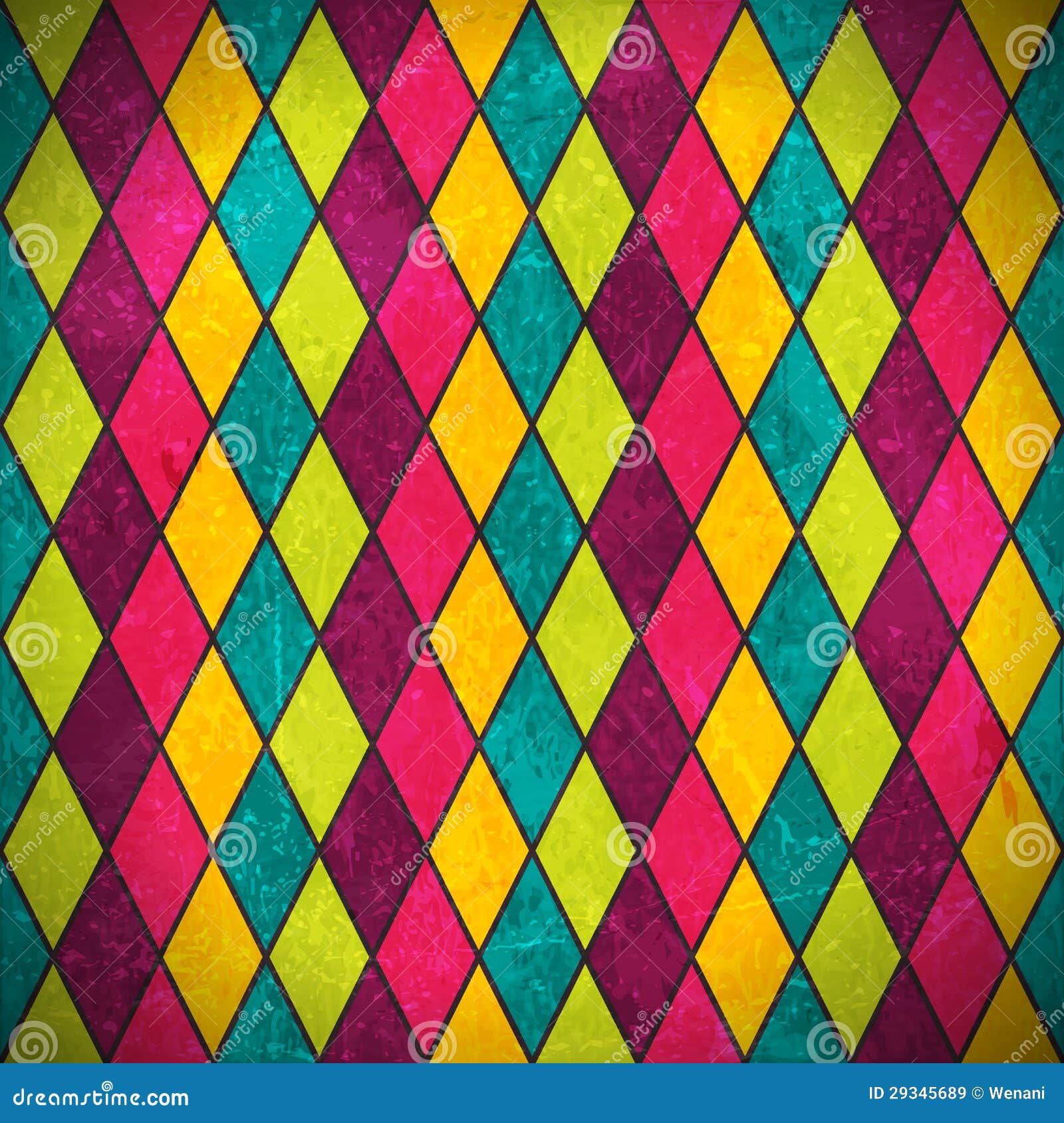 Kleurrijke Ruit Grunge Achtergrond Vector Illustratie - Illustration of ...